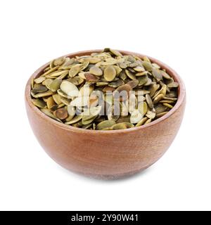 Peeled pumpkin seeds in wooden bowl Stock Photo - Alamy