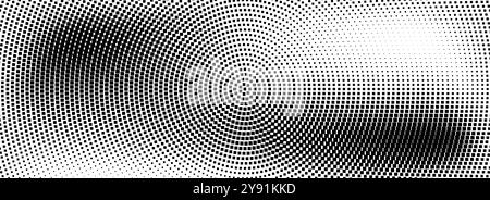 Pixelated radial gradient texture. Black and white bitmap dither ...