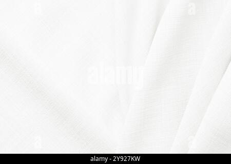 Light tissue from flax fiber. Fabric texture background. White cloth ...