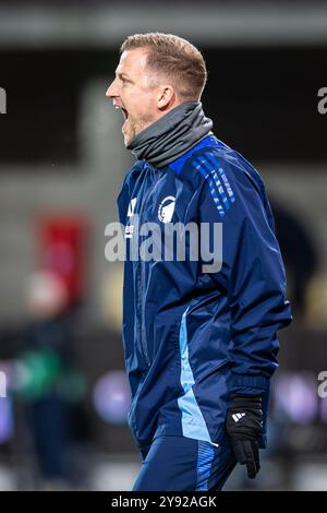 FC Copenhagen head coach Jacob Neestrup speaks during a press ...