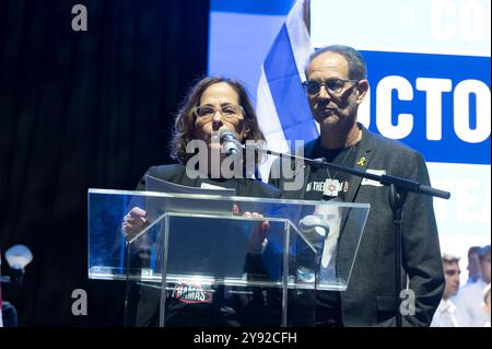 Ronen and Orna Neutra, parents of Omer Neutra, a U.S.-Israeli citizen ...
