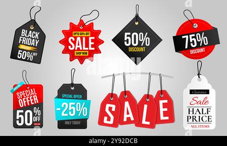 Winter Sale Sticker with Rope Stock Vector Image & Art - Alamy