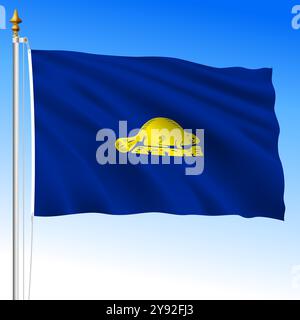 Flag of Oregon. Banner and patriotic symbol. Official colors. Flat ...