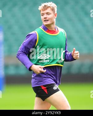 England's Fin Smith during a training session at LNER Community Stadium ...