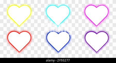 Pink Blue Neon Heart Pattern Stock Vector Image & Art - Alamy