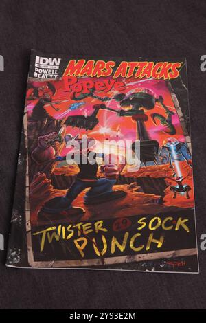 Mars Attacks Popeye IDW comic book cover Stock Photo - Alamy