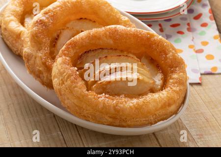 puff pastry on plate, close up Stock Photo - Alamy