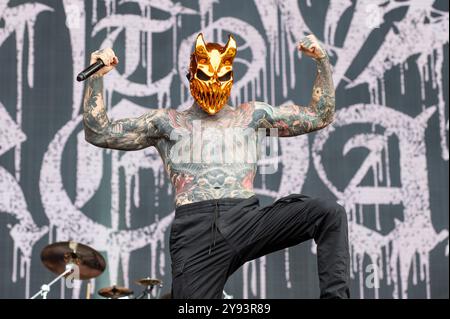June 27, 2024: Alex Terrible performs with Slaughter to Prevail at the ...