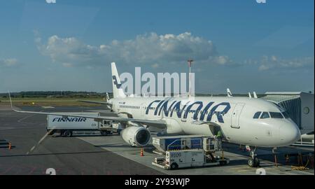 Finnair airline plane at Helsinki International airport,Finland,Europe ...