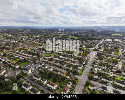 Aerial drone view of Riddrie and East End Glasgow Stock Photo - Alamy