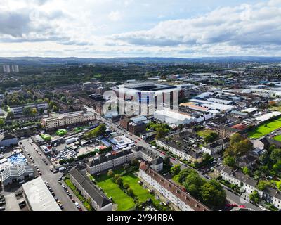 Aerial drone view of Ibrox Stadium Glasgow Stock Photo - Alamy