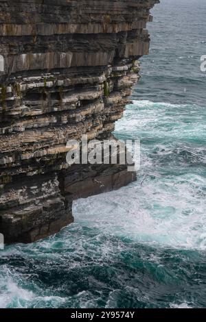 Iconic sea stacks Downpatrick Head also Dun Briste, County Mayo ...