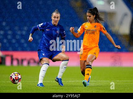 Real Madrid's Alba Redondo (right) celebrates with team-mates after ...