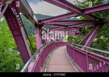 The Ayatori Bridge, also known as the Cat’s Cradle Bridge, over the ...