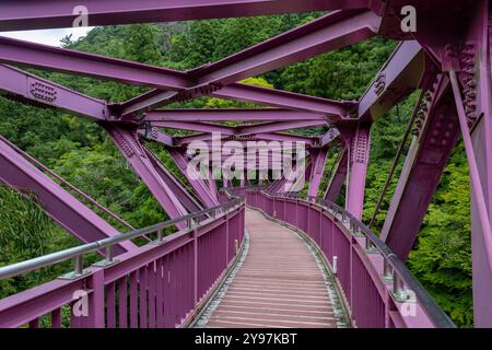 The Ayatori Bridge, also known as the Cat’s Cradle Bridge, over the ...