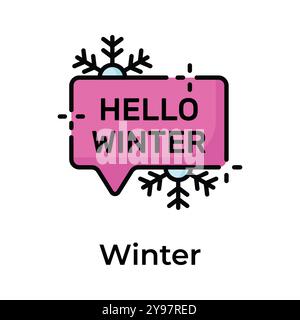 Grab this amazing and unique hell winter icon in modern style Stock ...