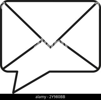 line e-mail communication message technology background Stock Vector ...
