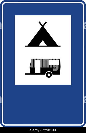 Caravan site, Road signs in Turkey. Standard traffic signs on Turkish ...