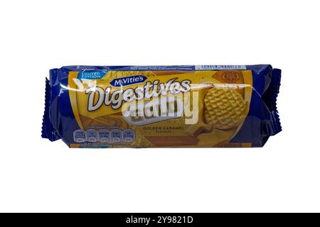 packet of McVitie's Digestives Gold biscuits, golden caramel flavour ...