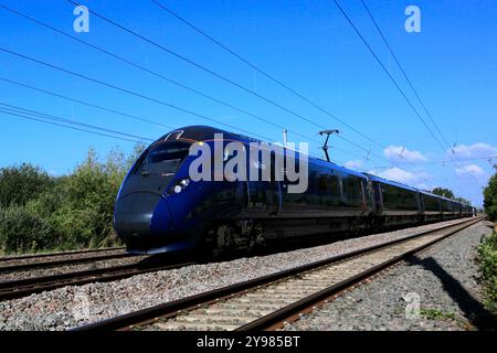 Hull Trains 802305 Humber Bridge, Paragon train, East Coast Main Line ...