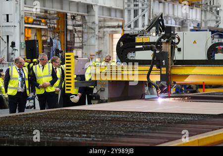 Babcock chief executive David Lockwood during the Steel Cut ceremony ...
