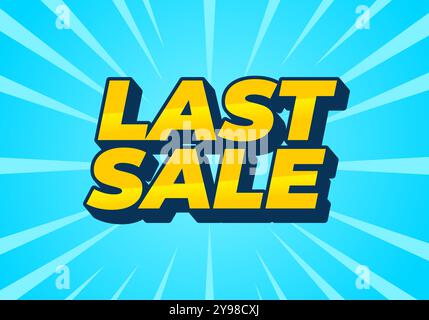 Last sale. Text effect design for ads purpose in 3D style Stock Vector ...