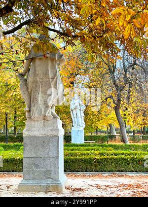 Gardens in Autumn in the Retiro Park in Madrid, Spain Stock Photo - Alamy
