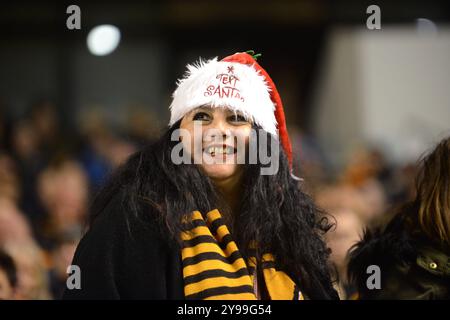 Wolverhampton Wanderers fans wearing festive jumpers during the Premier ...