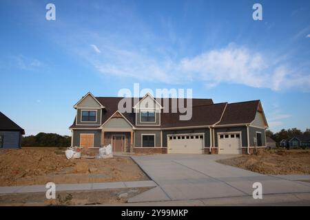 A home building boom leads to new home construction in the suburbs in ...