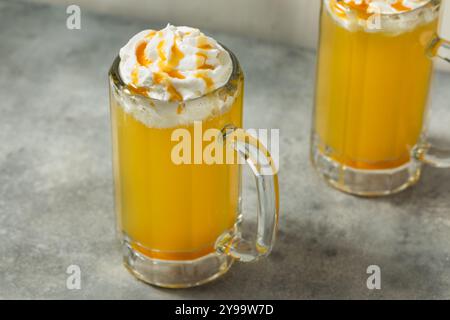 Sweet Butterscotch Butter Beer Cocktail with Whipped Cream and Syrup ...