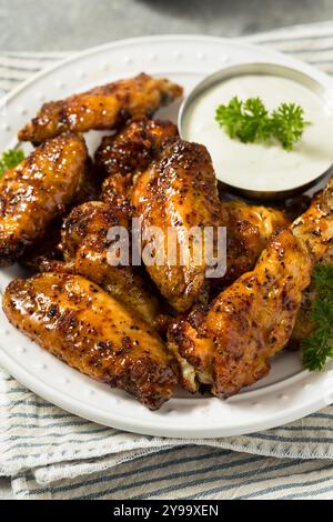 Homemade Hot Honey Chili Crispy Chicken Wings with Blue Cheese Stock ...