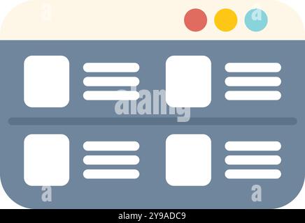 Website layout is being designed, showing the content management system ...