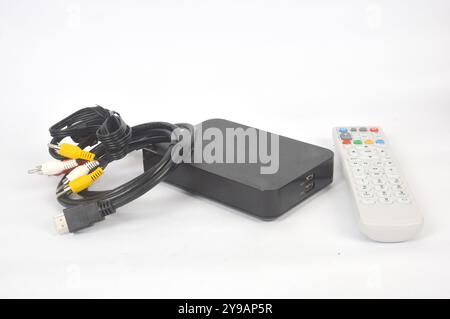 a set of indihome modems on a white screen Stock Photo - Alamy