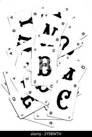 Alphabet playing cards, isolated on a white background Stock Photo - Alamy
