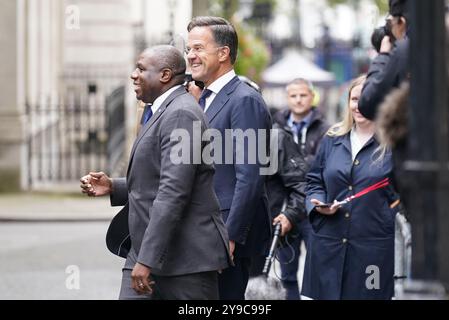 Nato Secretary General Mark Rutte arrives in Downing Street, London ...