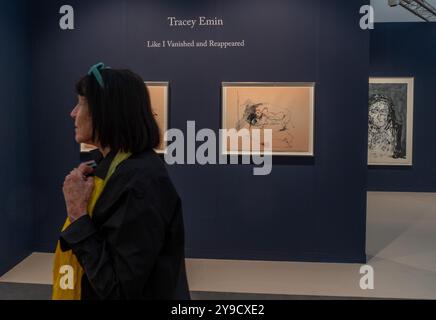 British artist Tracey Emin exhibition at Frieze Art Fair 2024 in Regent ...