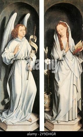 Hans Memling-Annunciation (Triptych Jan Crabbe) DSC9417 Stock Photo - Alamy