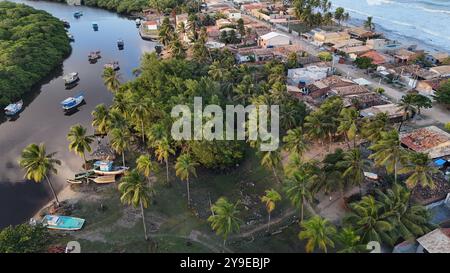 conde, bahia, brazil - september 9, 2024: aerial view of the Pocas ...