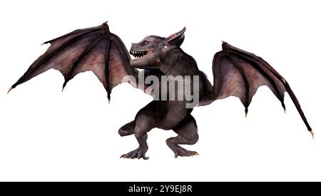 3D rendering of a giant bat isolated on white background Stock Photo ...