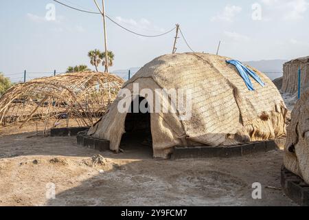 Afar homestead, Lake Afrera, Danakil desert fringe, Ethiopia Stock ...
