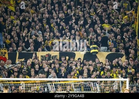 DORTMUND - Dortmund fans at the Gelbe Wand during the Bundesliga match ...