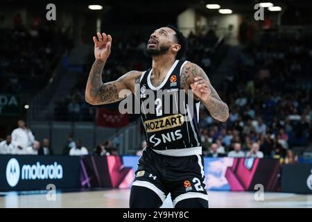 Carlik Jones of Partizan Mozzart Bet Belgrade looks on during the ...