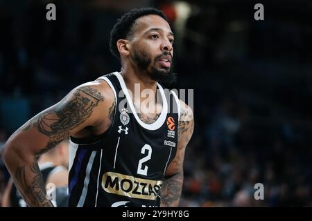 Carlik Jones of Partizan Mozzart Bet Belgrade looks on during the ...