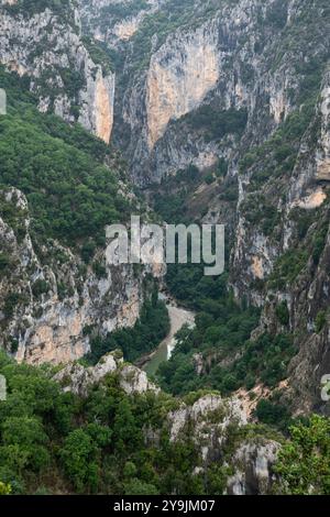 Verdon Gorge Deep Ravine Covered in Dense Vegetation and Rugged ...