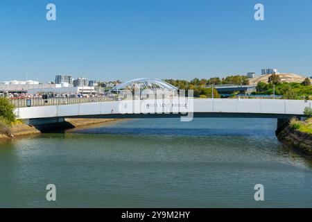 Alexandra Canal and the Nigel Love Bridge at Sydney Airport in ...