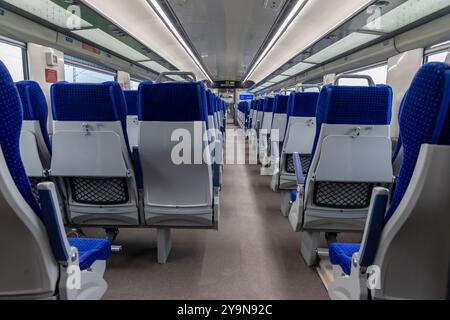 Interior view of the Vande Bharat Express coach stationed at ...