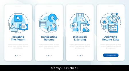 Stages of reverse logistics onboarding mobile app screen Stock Vector Image & Art - Alamy
