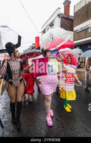 England, Kent, Dover, Dover Pride Parade, Group of Drag Artists Stock ...
