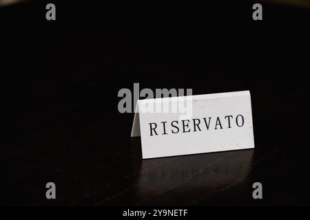 The table is reserved. Italian cuisine restaurant Stock Photo - Alamy