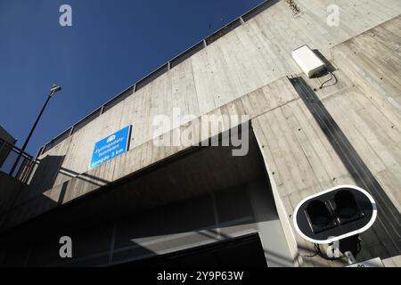 Entrance to the 3km long Fyllingsdalen bike tunnel, Bergen, Norway, the ...